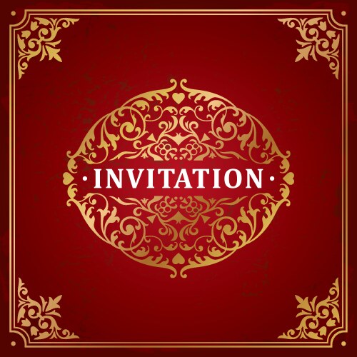 Invitation classic template card design Royalty Free Vector