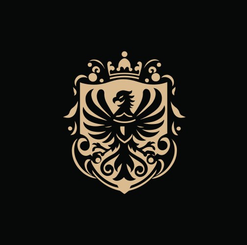 Royal shield logo Royalty Free Vector Image - VectorStock