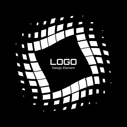 Eagle sign on black background design element Vector Image