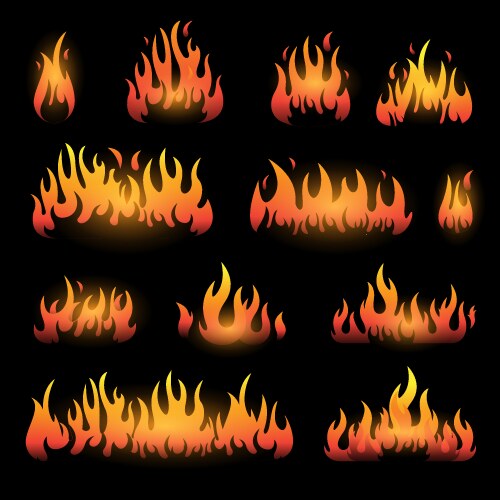 Fire flames symbol Royalty Free Vector Image - VectorStock