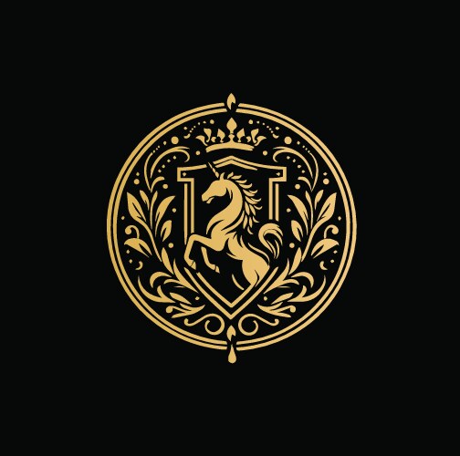 Royal shield logo Royalty Free Vector Image - VectorStock