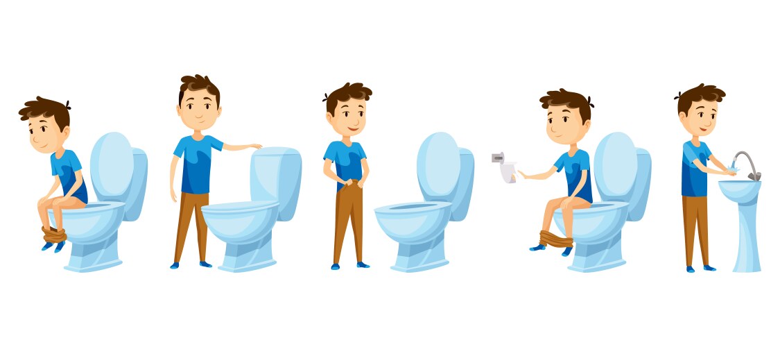 Little Boy on Toilet Cartoon Vector Images (over 510)