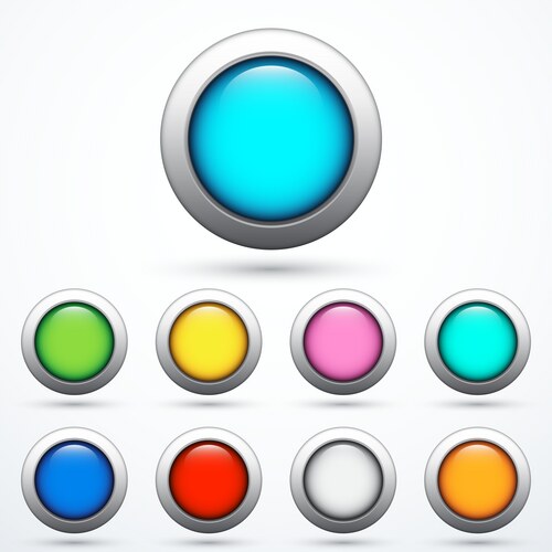 Color buttons set Royalty Free Vector Image - VectorStock