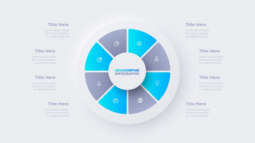 8 steps process modern infographic diagram Vector Image