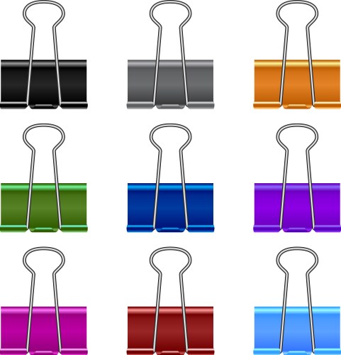 Binder clip and paper Royalty Free Vector Image