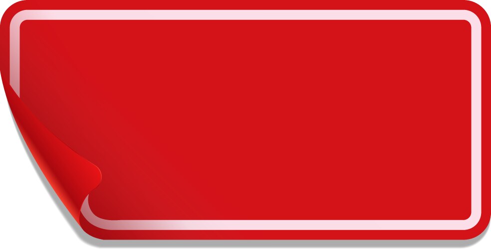 New stickers modern labels and corner red Vector Image