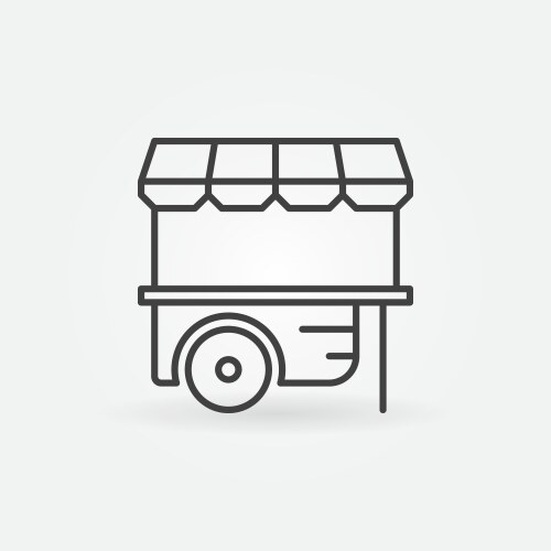 Food Stall Icons - Market & Cafe Royalty Free Vector