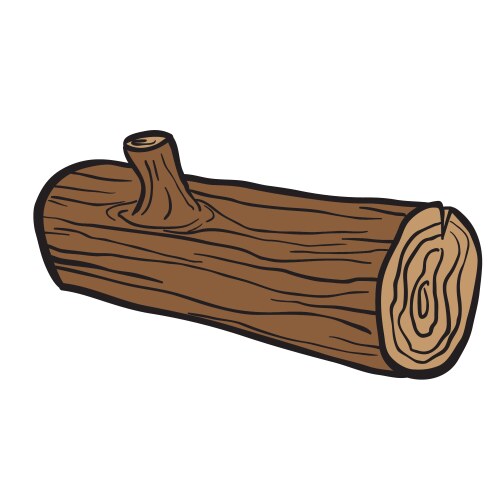 Cartoon Wooden Log Royalty Free Vector Image - VectorStock
