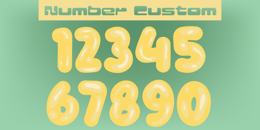 Set numbers Royalty Free Vector Image - VectorStock