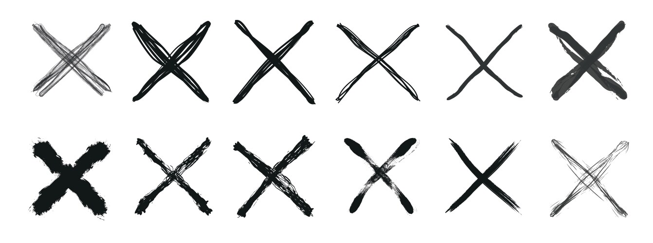 Scribble Cross Vector Images (over 8,500)