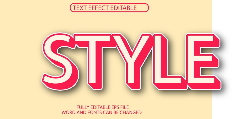 Editable text style effect - queen Royalty Free Vector Image