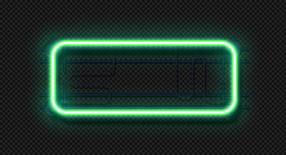 Blue Neon Rectangle Frame Template – Royalty-Free Vector | VectorStock