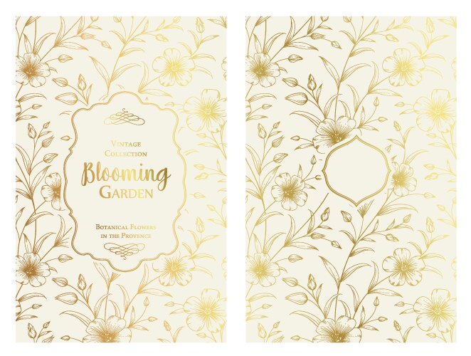 Golden wedding invitation card template Royalty Free Vector