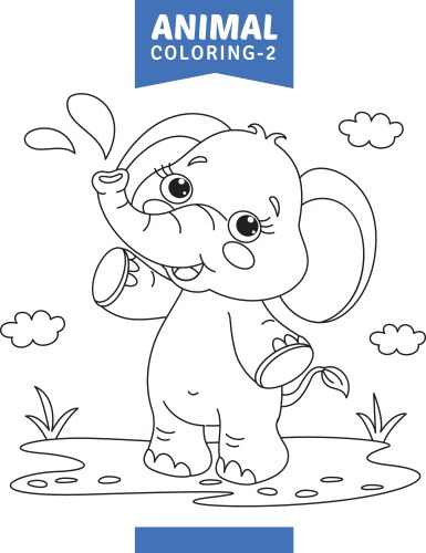 Animal coloring page Royalty Free Vector Image
