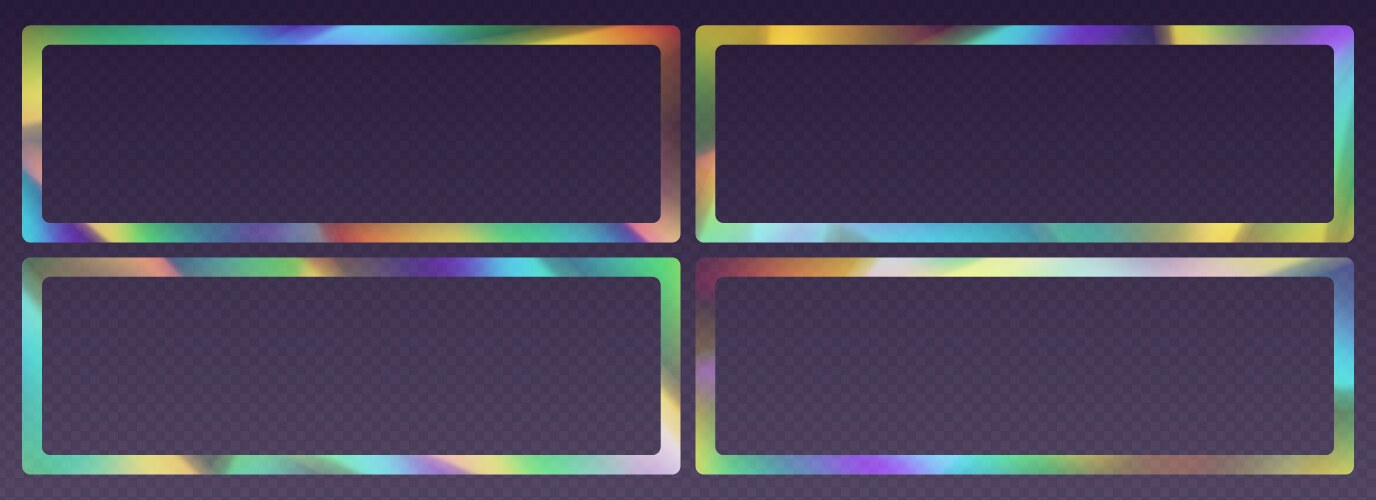 Rainbow refraction overlay prism light effect Vector Image