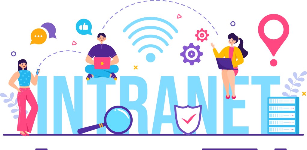 Isp or internet service provider cartoon Vector Image