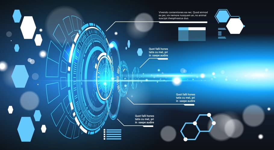 Technological hud elements futuristic interface Vector Image