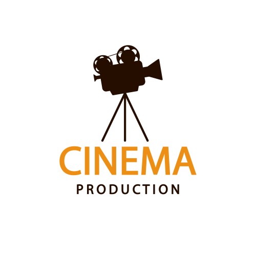 Cinema logo emblem template Royalty Free Vector Image