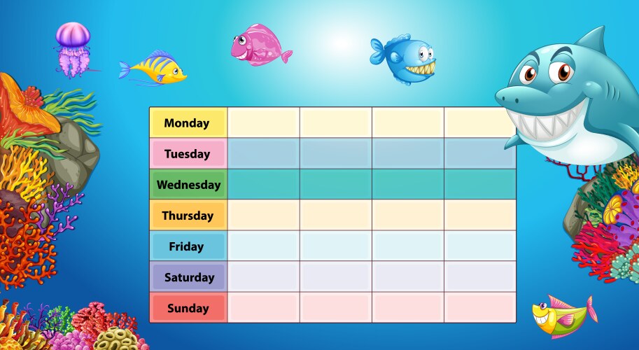Days of the week Royalty Free Vector Image - VectorStock