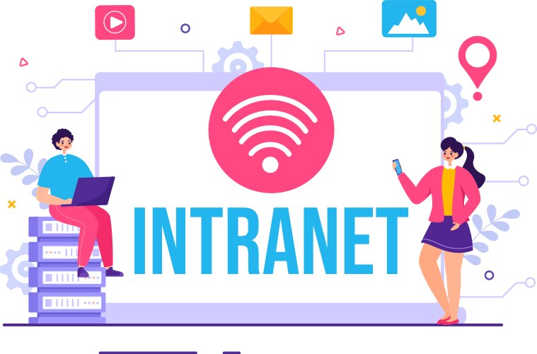Intranet internet network connection technology Vector Image