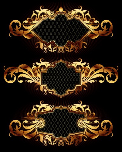 Golden ornate frame Royalty Free Vector Image - VectorStock