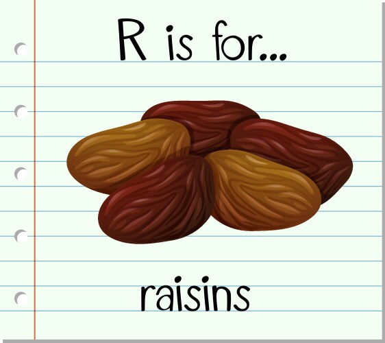 Flashcard letter r is for rat Royalty Free Vector Image