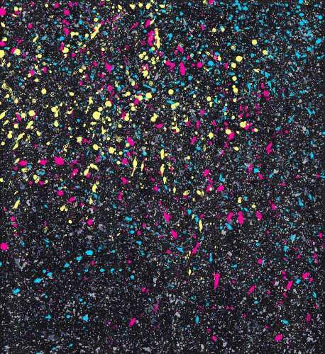 Graffiti paint splatter pattern in white on black Vector Image