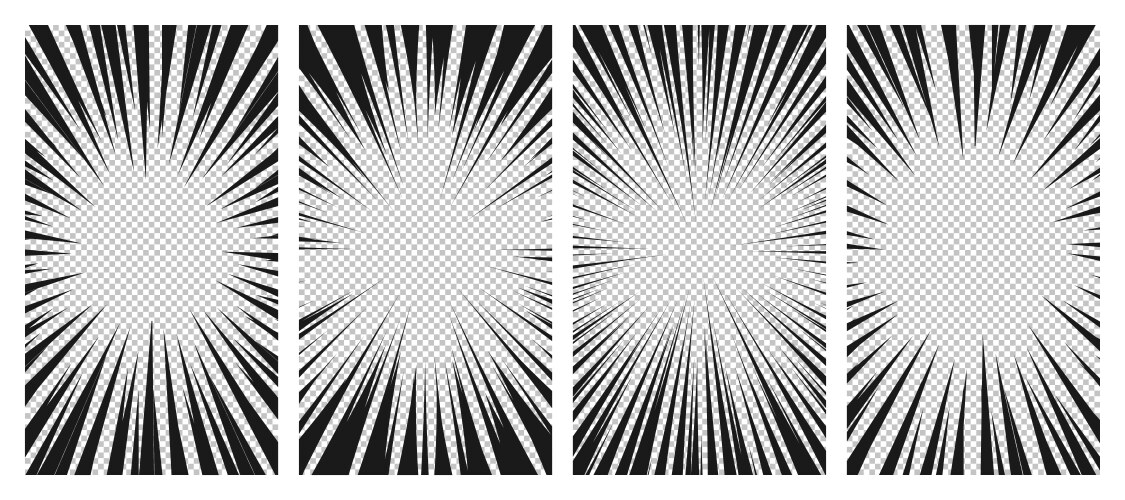 Black comic book transparent background Royalty Free Vector