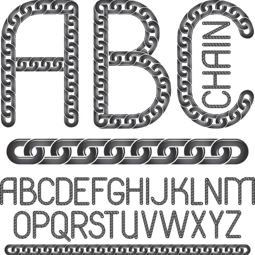 Chain Link Letters Vector Images (over 1,700)