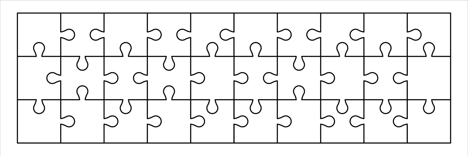 Jigsaw Outline Vector Images (over 11,000)