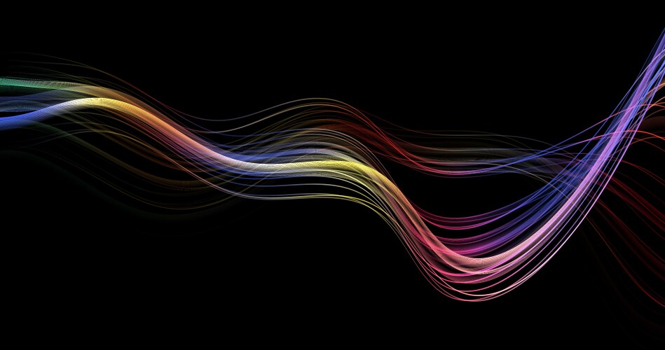 Abstract winding lines of different colors Vector Image