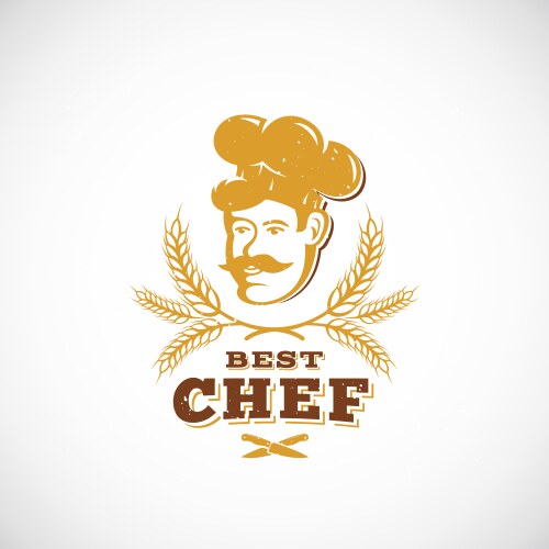 Girl chef emblem Royalty Free Vector Image - VectorStock