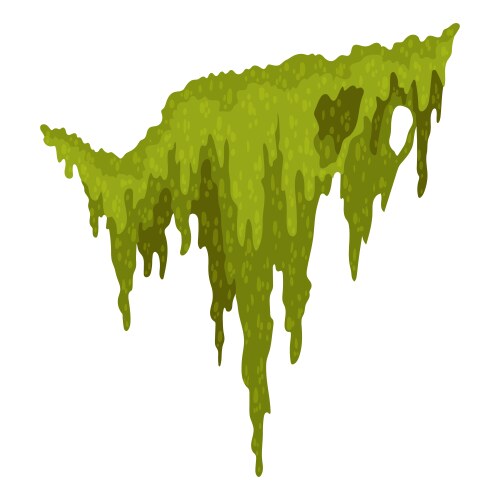 Cartoon jungle moss different shapes green swamp Vector Image