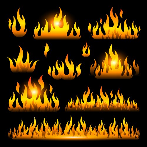 Flames Royalty Free Vector Image - VectorStock