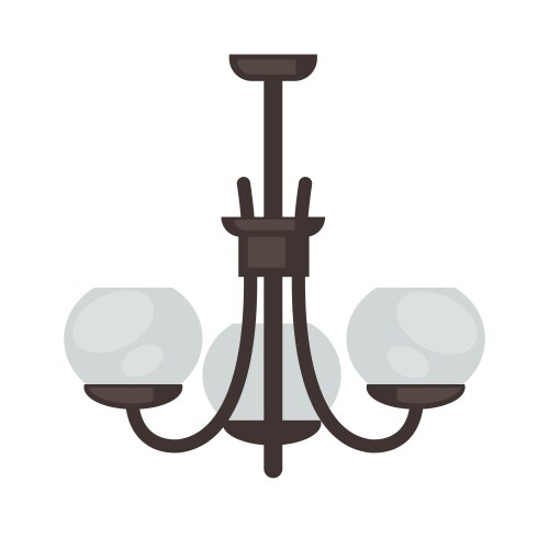 Lamp set isolated interior light design Royalty Free Vector