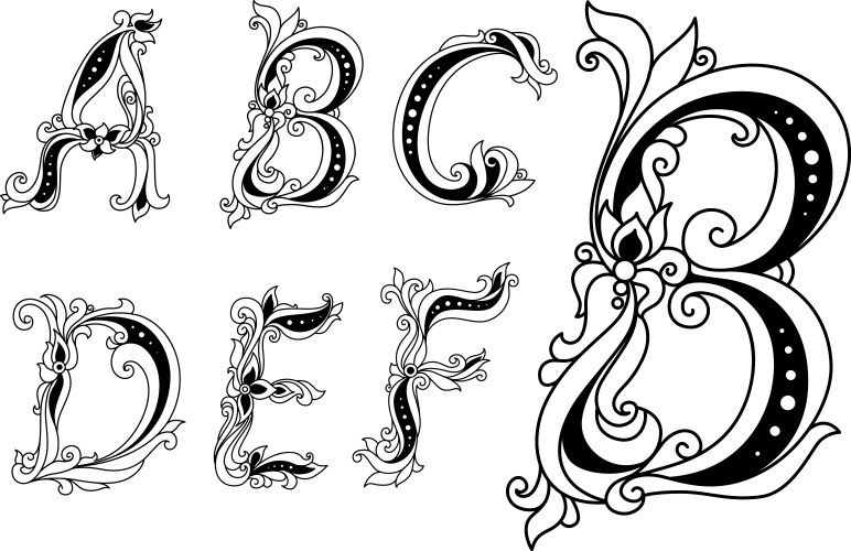 Outline Font Vector Images (over 50,000)