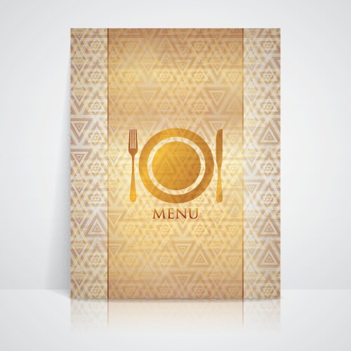 Restaurant menu design on wood background Vector Image