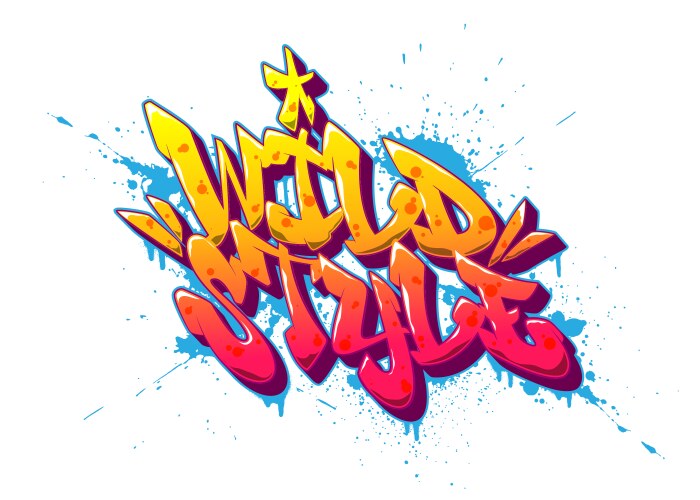 Graffiti Old School Alphabet Vector Images (over 140)