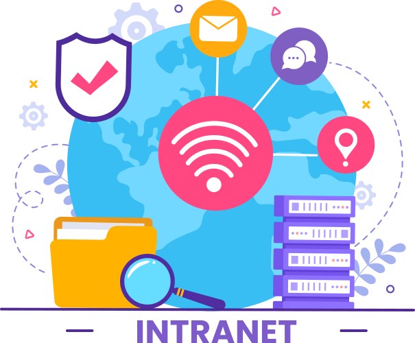 Intranet internet network connection technology Vector Image