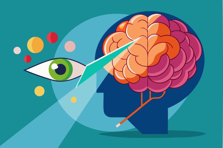 Minds eye perception and cognitive bias Royalty Free Vector