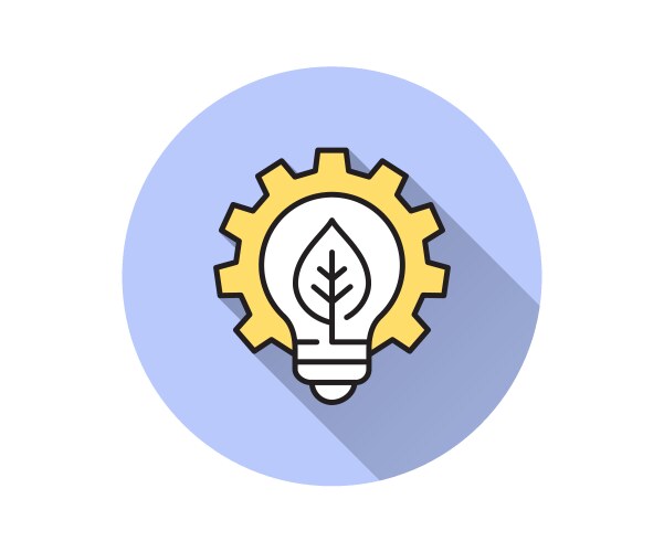 Save money with renewable energy loop concept icon