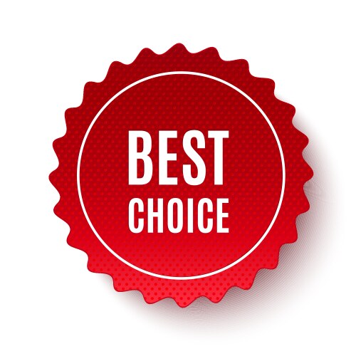 Best choice label template Royalty Free Vector Image