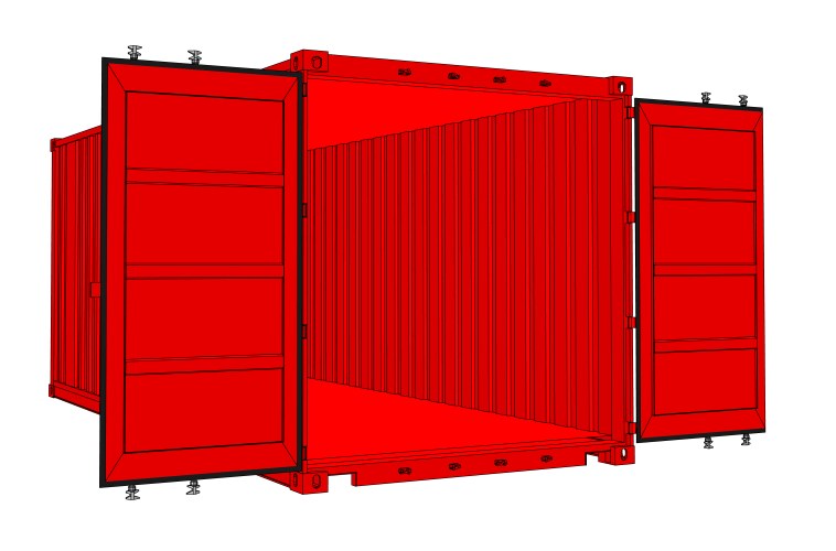 Cargo container Royalty Free Vector Image - VectorStock