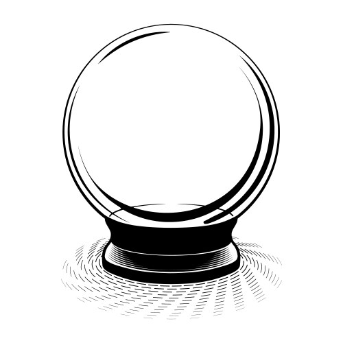 Crystal ball Royalty Free Vector Image - VectorStock