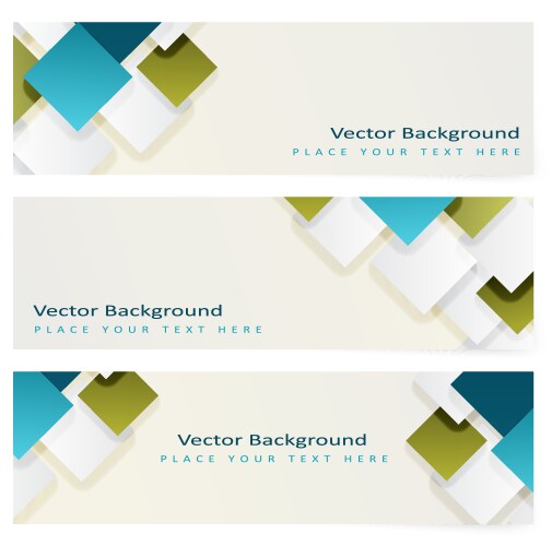 Horizontal polygonal banners Royalty Free Vector Image