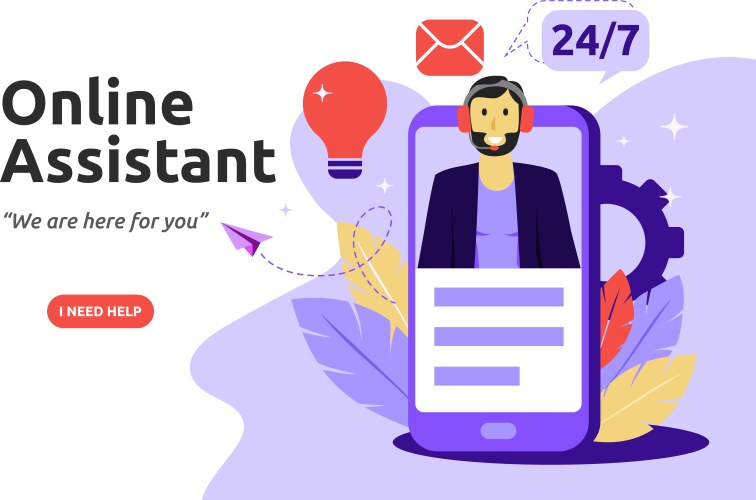 Technical support consultations communication Vector Image