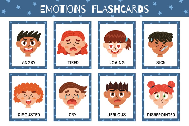 Basic colors flashcards collection for kids Vector Image