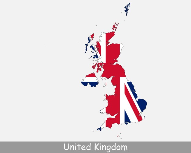 Colorful map uk united kingdom with regions Vector Image
