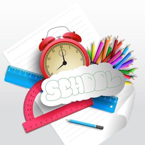 Hand drawn back to school vintage background Vector Image