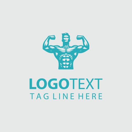 Linear gym logo Royalty Free Vector Image - VectorStock